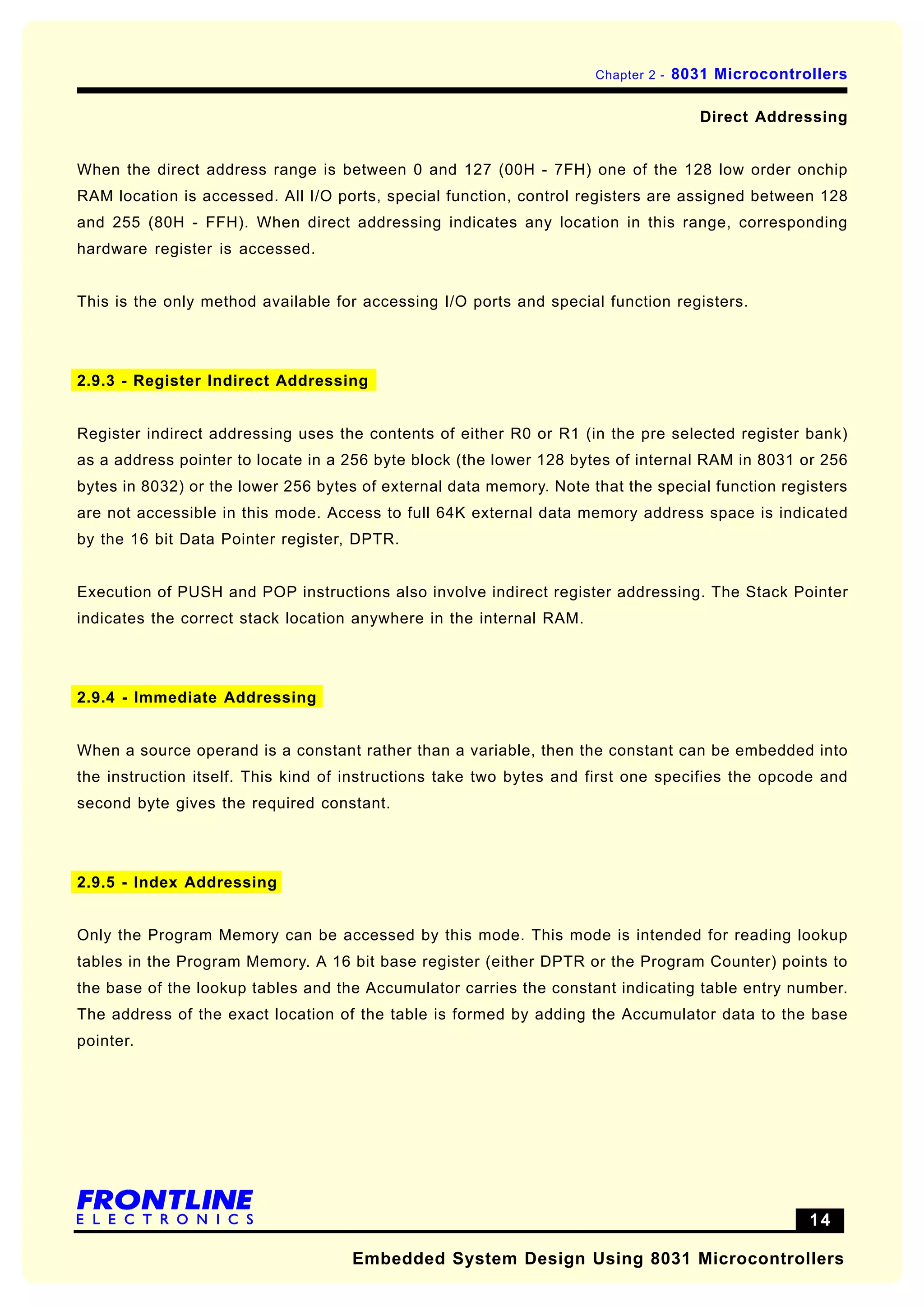 Balaji,frontline embedded system design using 8051 microcontrollers | PDF