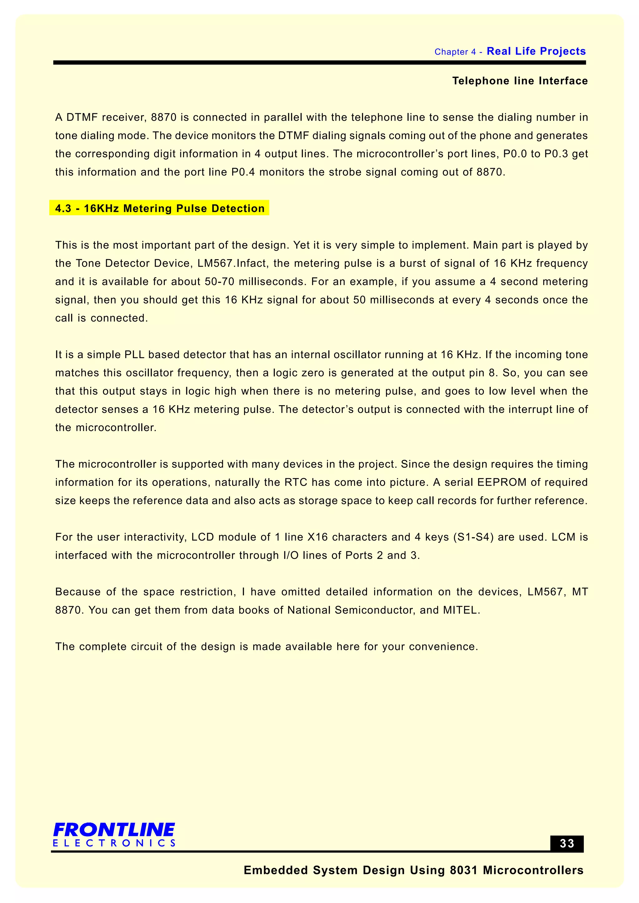 Balaji,frontline embedded system design using 8051 microcontrollers | PDF
