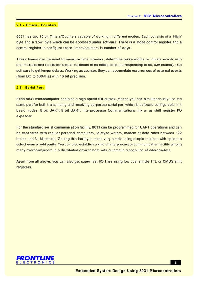 Balaji,frontline embedded system design using 8051 microcontrollers | PDF