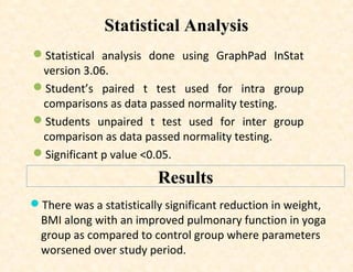 EFFECTIVENESS OF ADJUVANT YOGA THERAPY IN DIABETIC LUNG: A RANDOMIZED ...