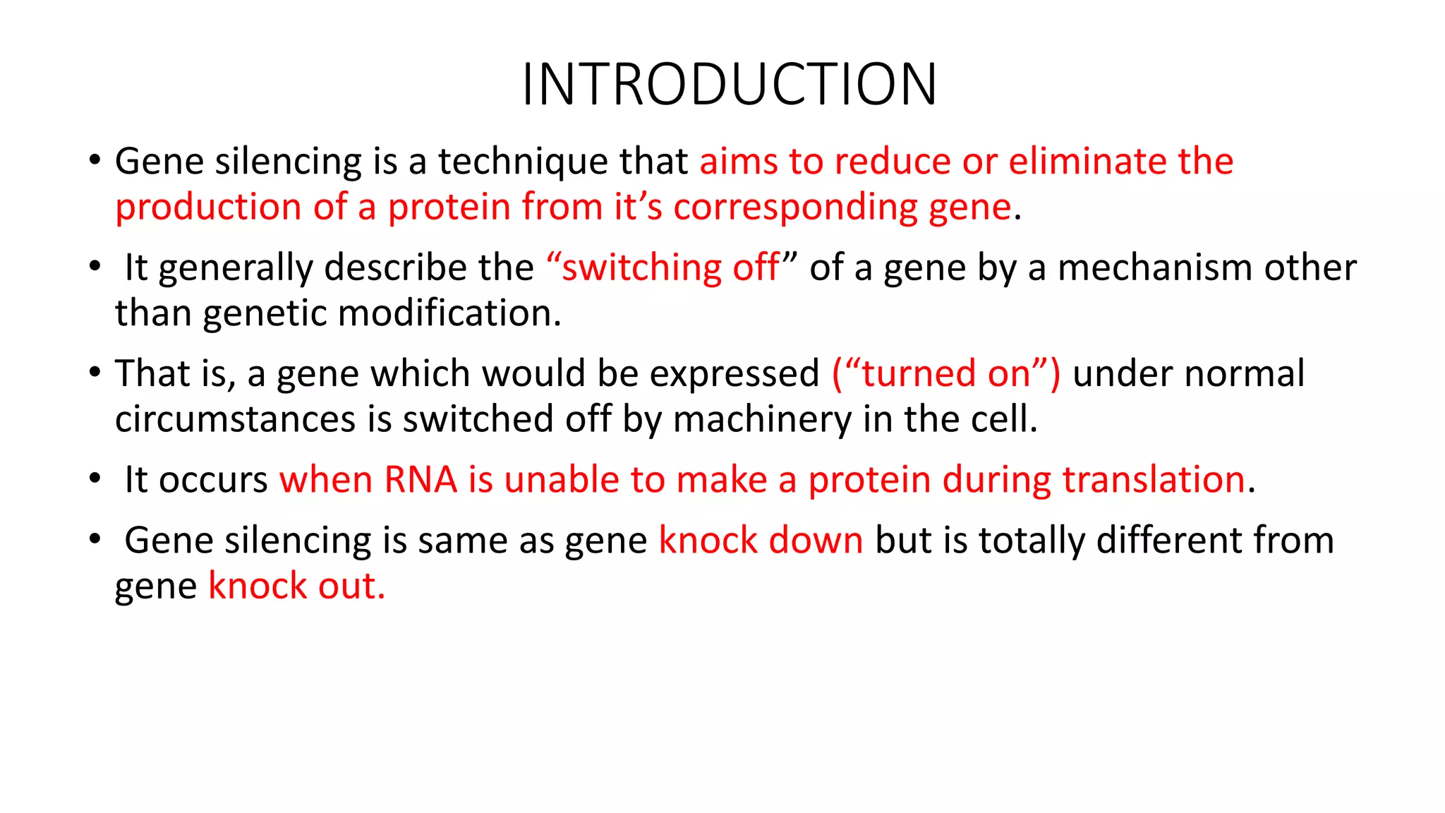 gene silencing-for disease managment | PPTX | Biotech and Biomedical ...