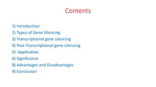 gene silencing-for disease managment | PPTX