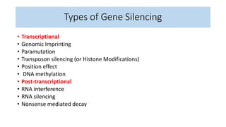 gene silencing-for disease managment | PPTX
