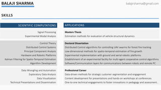 Balaji Sharma - Resume | PPT