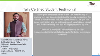 Balaji Tally academy Certified Student Testimonial –.pptx