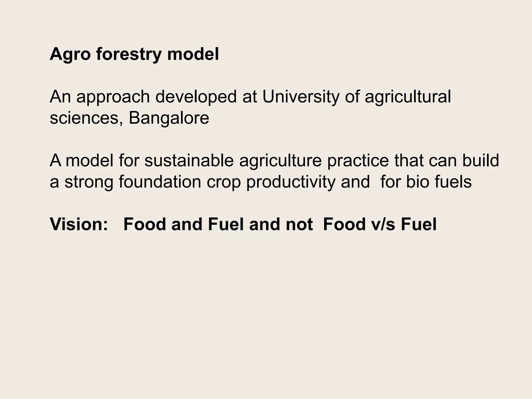 Agroforestry approach for sustainability in biofuel value chain | PDF