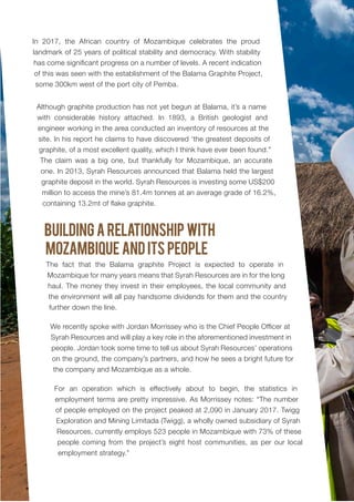 Balama Graphite Project - Syrah Resources | PDF