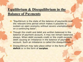 Balanace of payment | PPTX