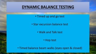 Balance Training in Athletes and Elderly (Rehabilitation) | PPTX