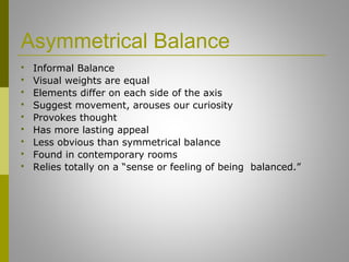 Informal Balance Design