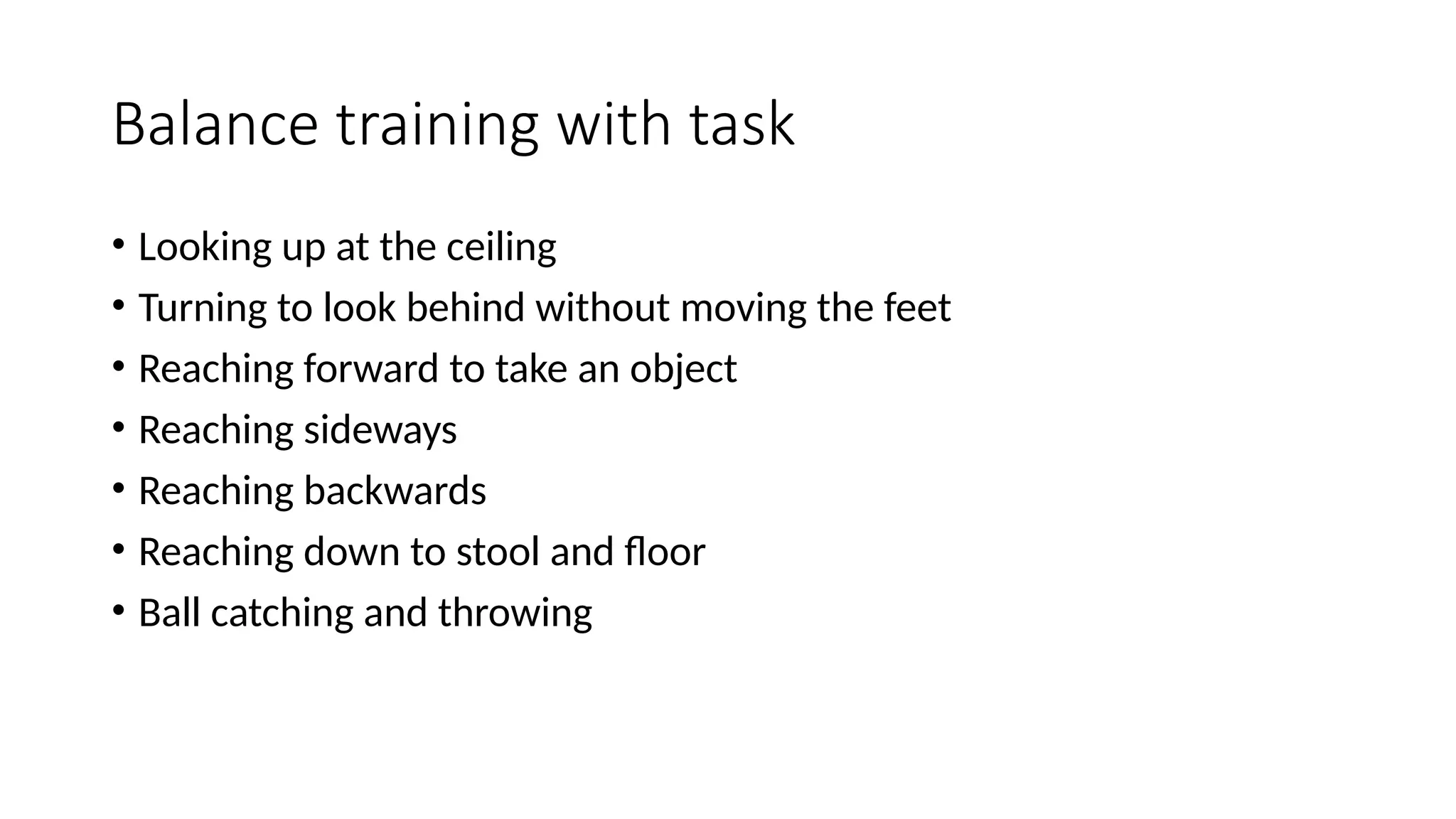 Balance training exercise therapy BPT 2nd year | PPTX