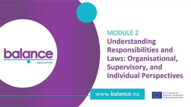 Balance - Module 2 Organisational and individual responsibilities ...