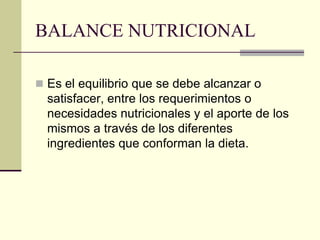 Balance nutricional-sula | PDF