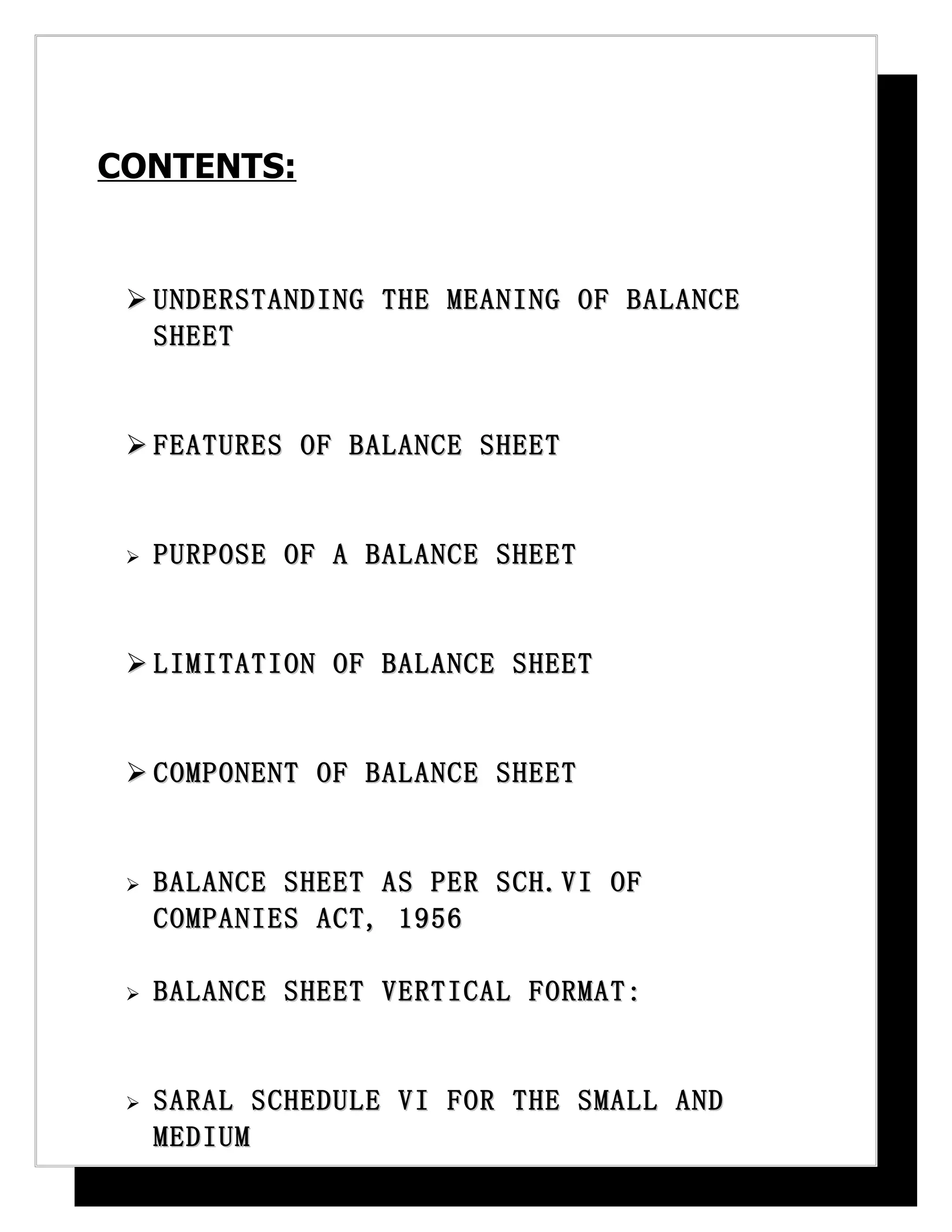 Balance Sheet | PDF