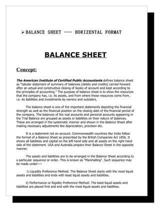 Balance Sheet | DOC
