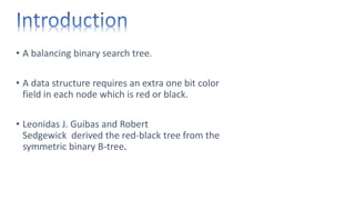 Balanced Tree (AVL Tree & Red-Black Tree) | PPTX