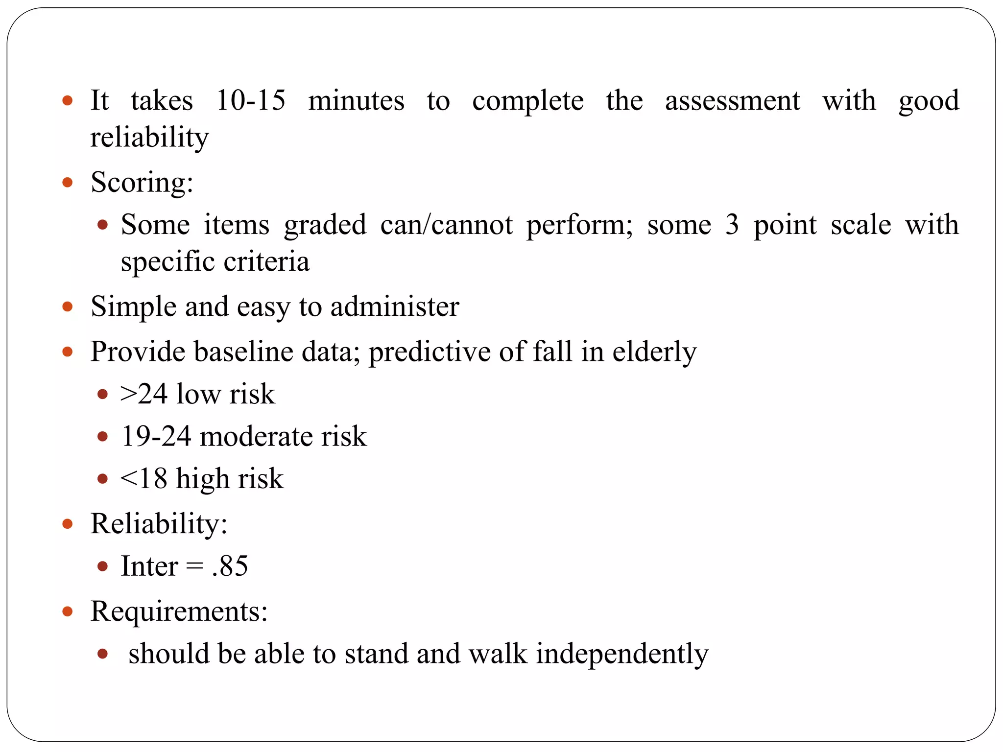 Balance assessment scales | PPTX