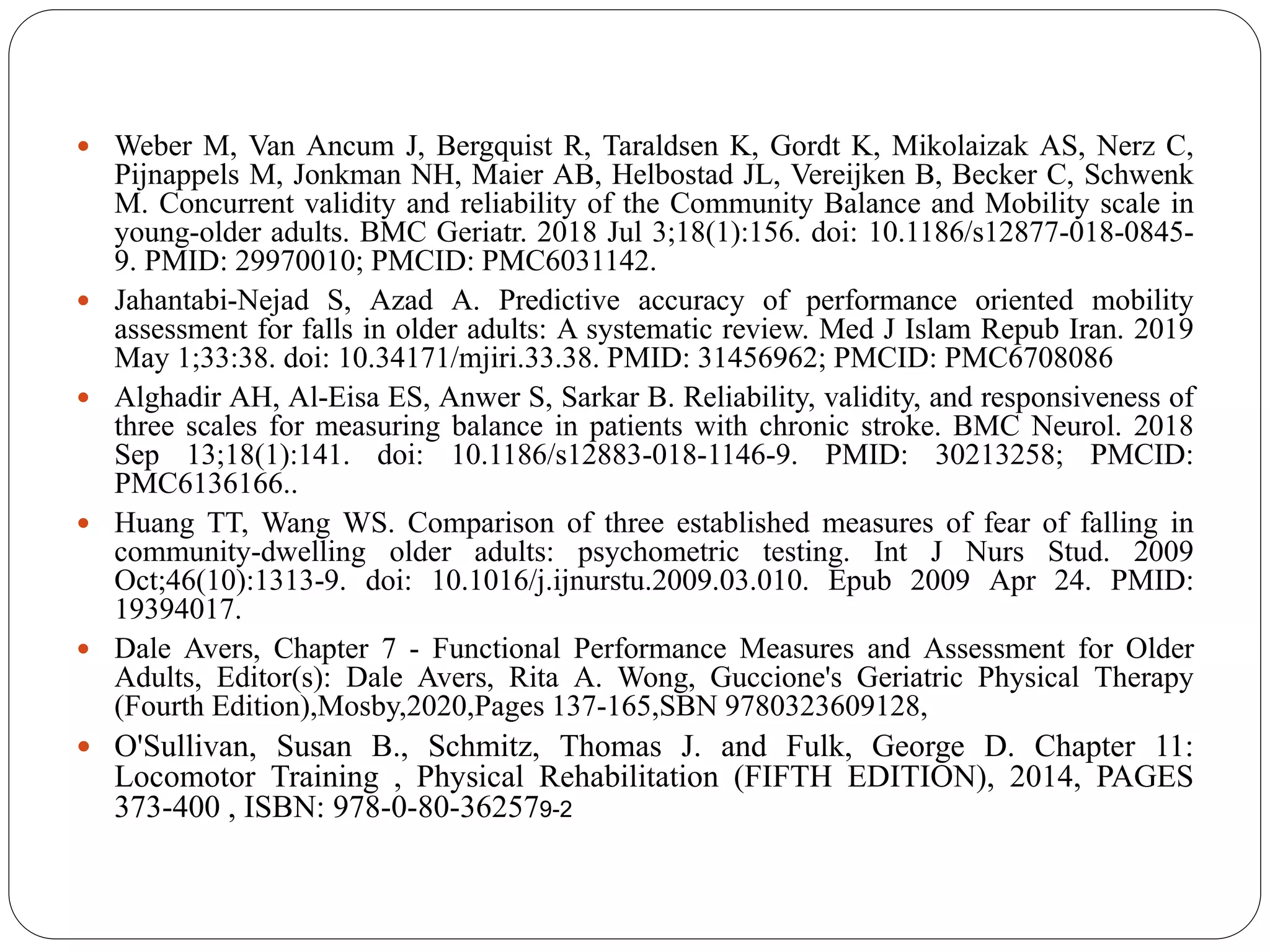 Balance assessment scales | PPTX