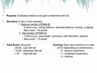 Balance Assessment tools and its Psychometric Properties | PPT
