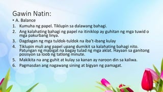 Balance at proporsyon arts 5 ni ron valeroso | PPTX