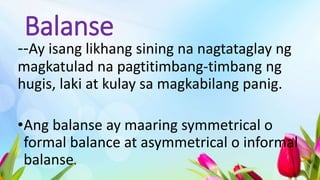 Balance at proporsyon arts 5 ni ron valeroso | PPTX