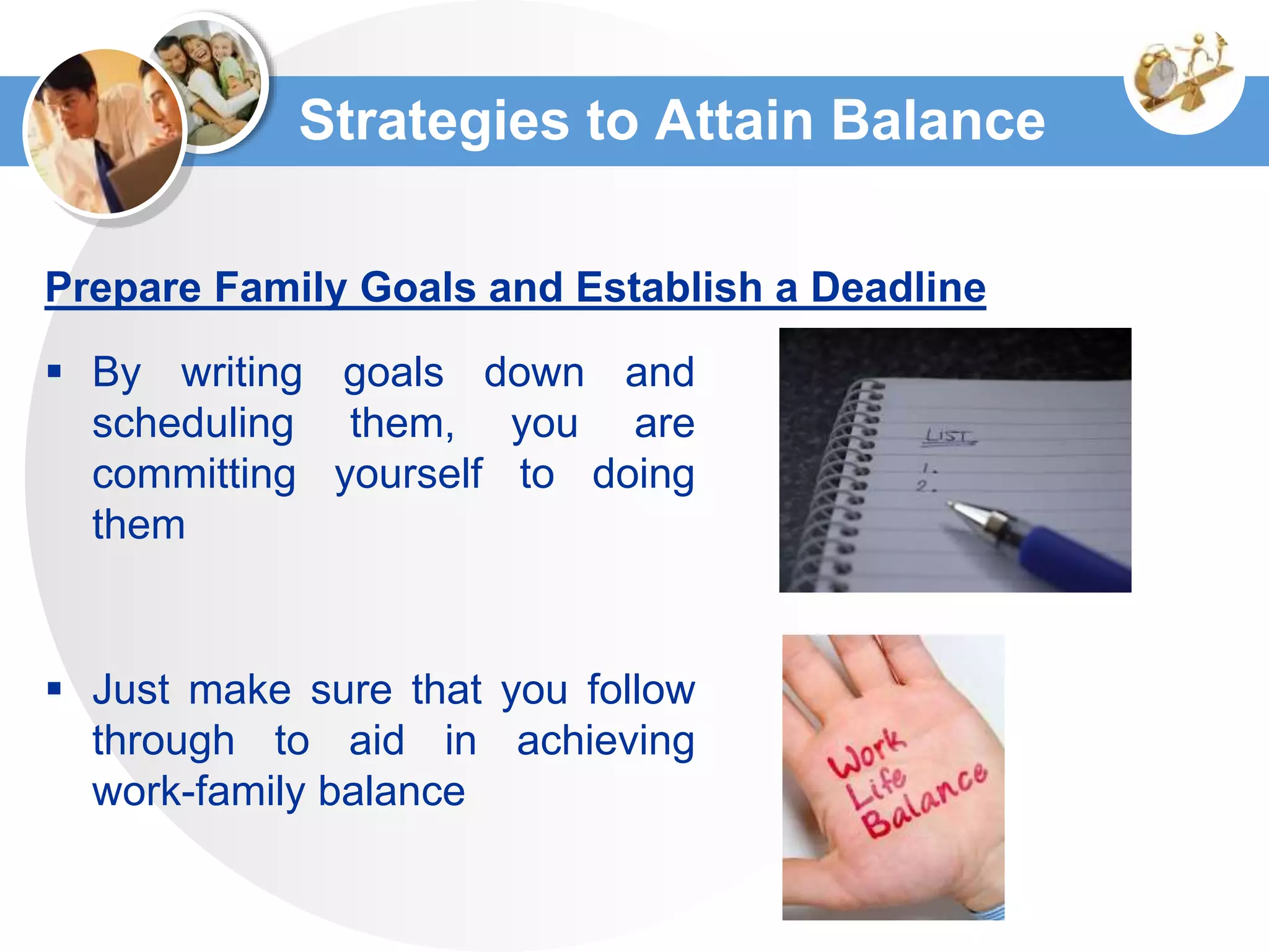 Balance between work and family | PPTX