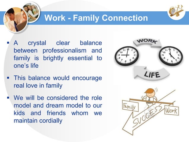 Balance between work and family | PPTX | Career Advice | Careers