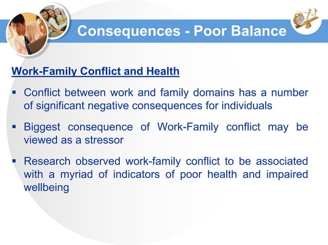 Balance between work and family | PPTX | Career Advice | Careers