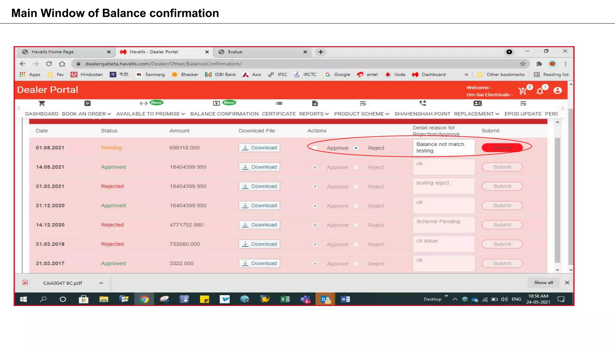 Balance confirmation -Branch.ppt