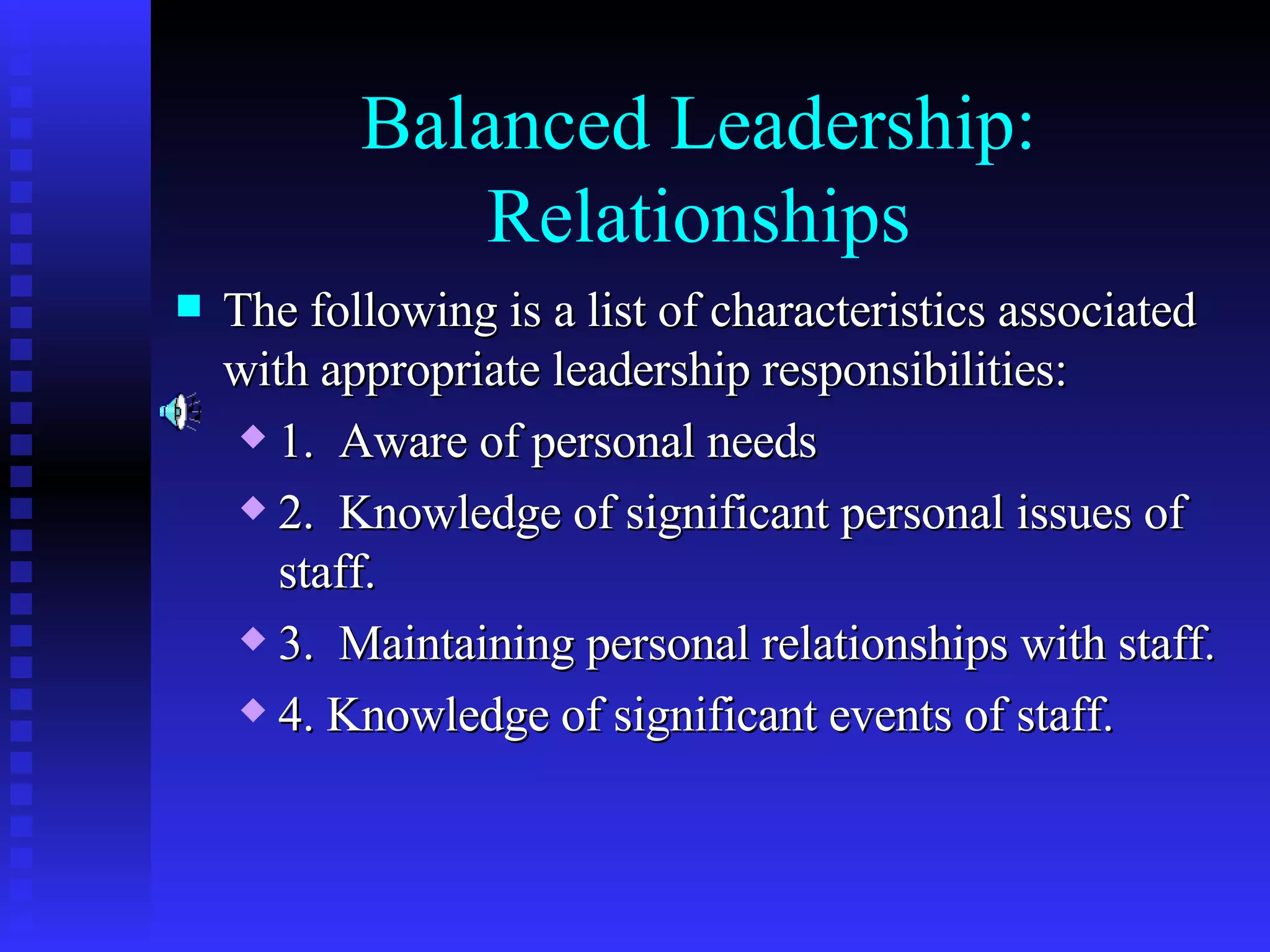 Balanced Leadership Relationship | PPT | Family and Relationships