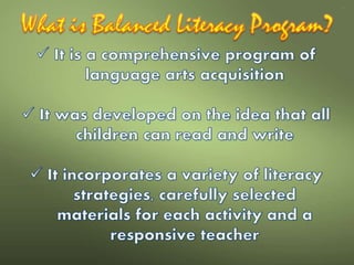 Balanced Literacy Program | PPT