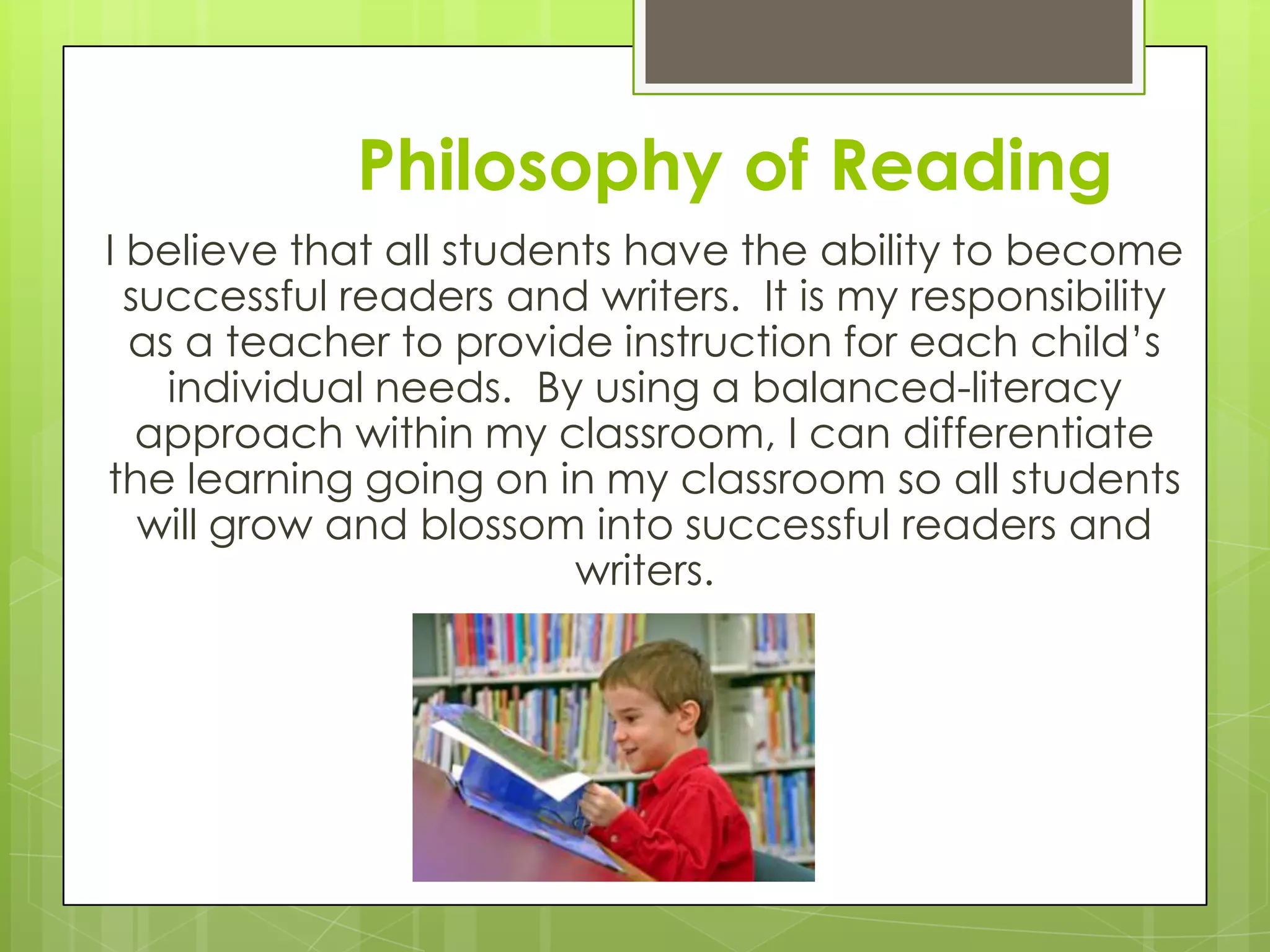 Balanced literacy reading program | PPTX