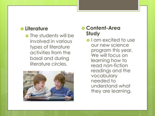 Balanced literacy reading program | PPTX