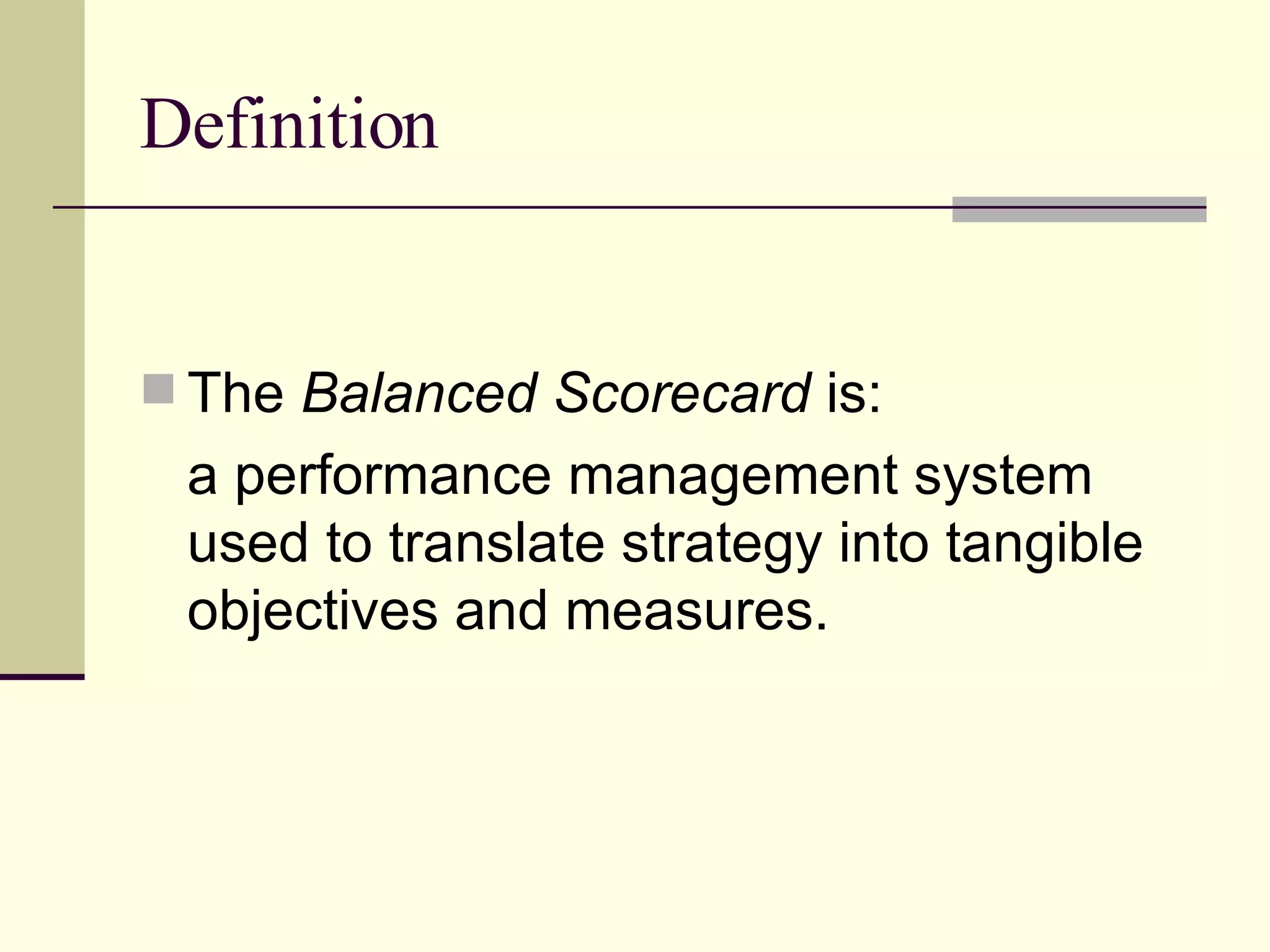 Balanced Scorecard | PPT