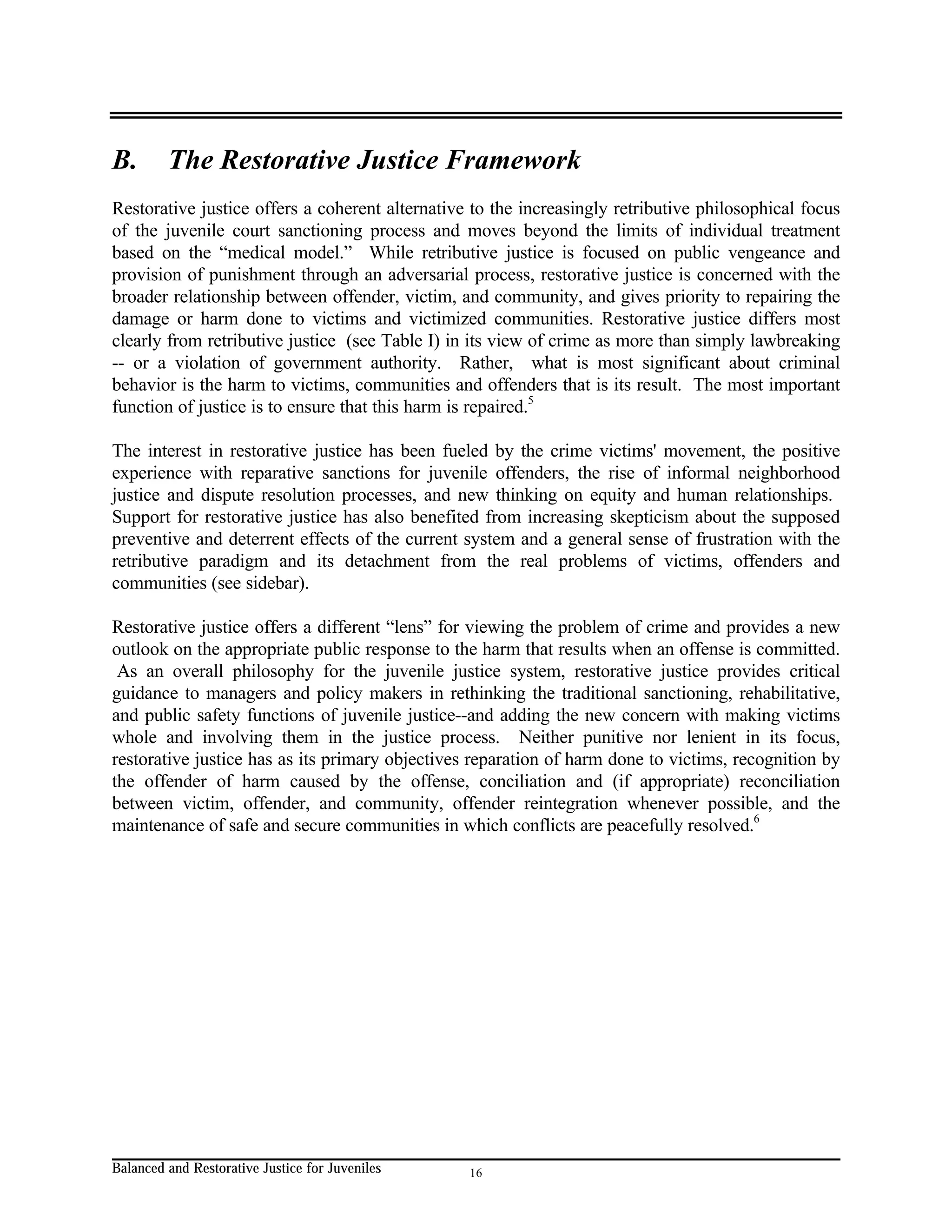 Balanced and restorative justice for juveniles | PDF