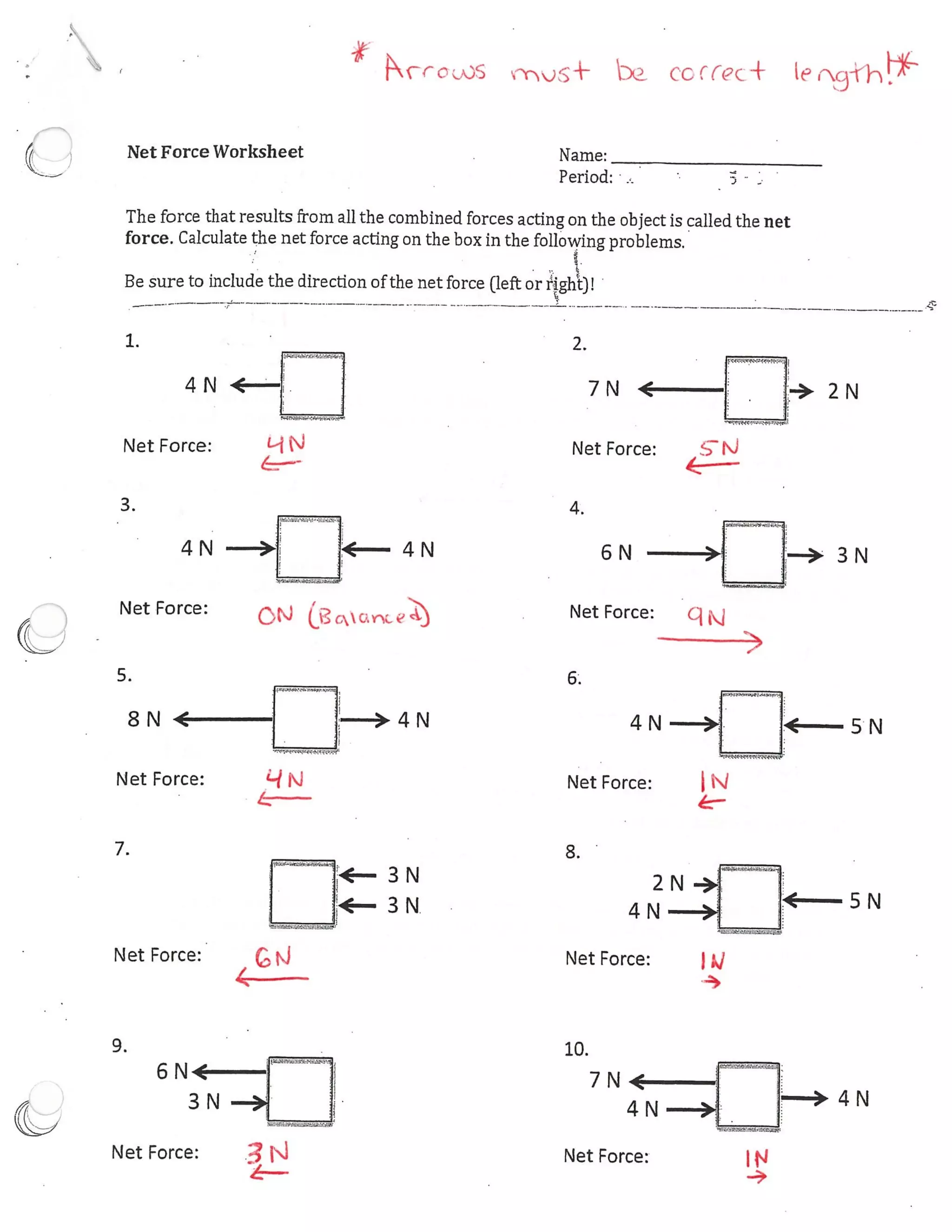 Balanced and Unbalanced force packet answer key.pdf