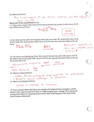 Balanced and Unbalanced force packet answer key.pdf