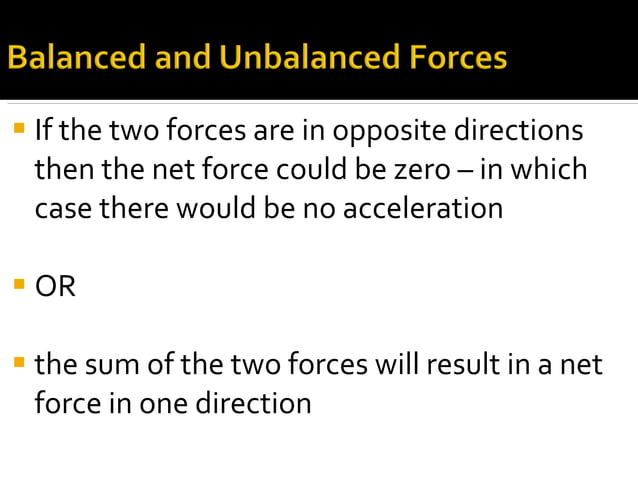 Balanced and Unbalanced Forces | PPT | Physics | Science