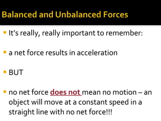 Balanced and Unbalanced Forces | PPT