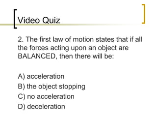 Balanced and Unbalanced Forces.ppt | Physics | Science