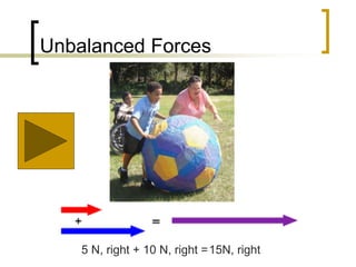 Balanced and Unbalanced Forces.ppt | Physics | Science