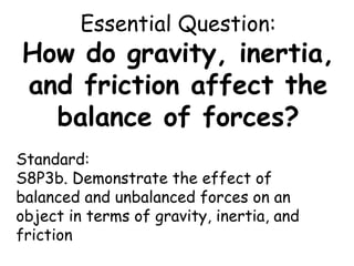 Balanced and Unbalanced Forces PowerPoint | PPTX