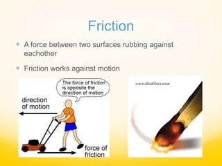 Balanced and unbalanced forces vocab | PPTX