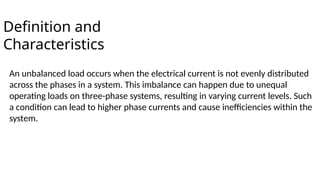 Balanced and Unbalanced Load diiploma porjct reports | PPTX