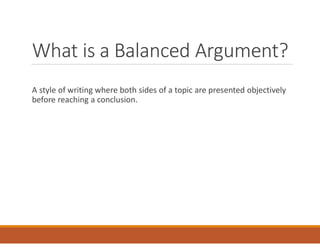 balanced argument writing for igcse students.pdf