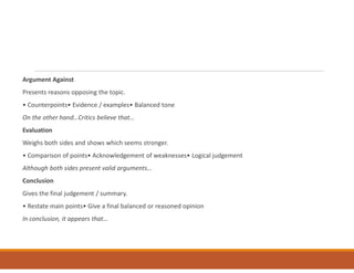 balanced argument writing for igcse students.pdf