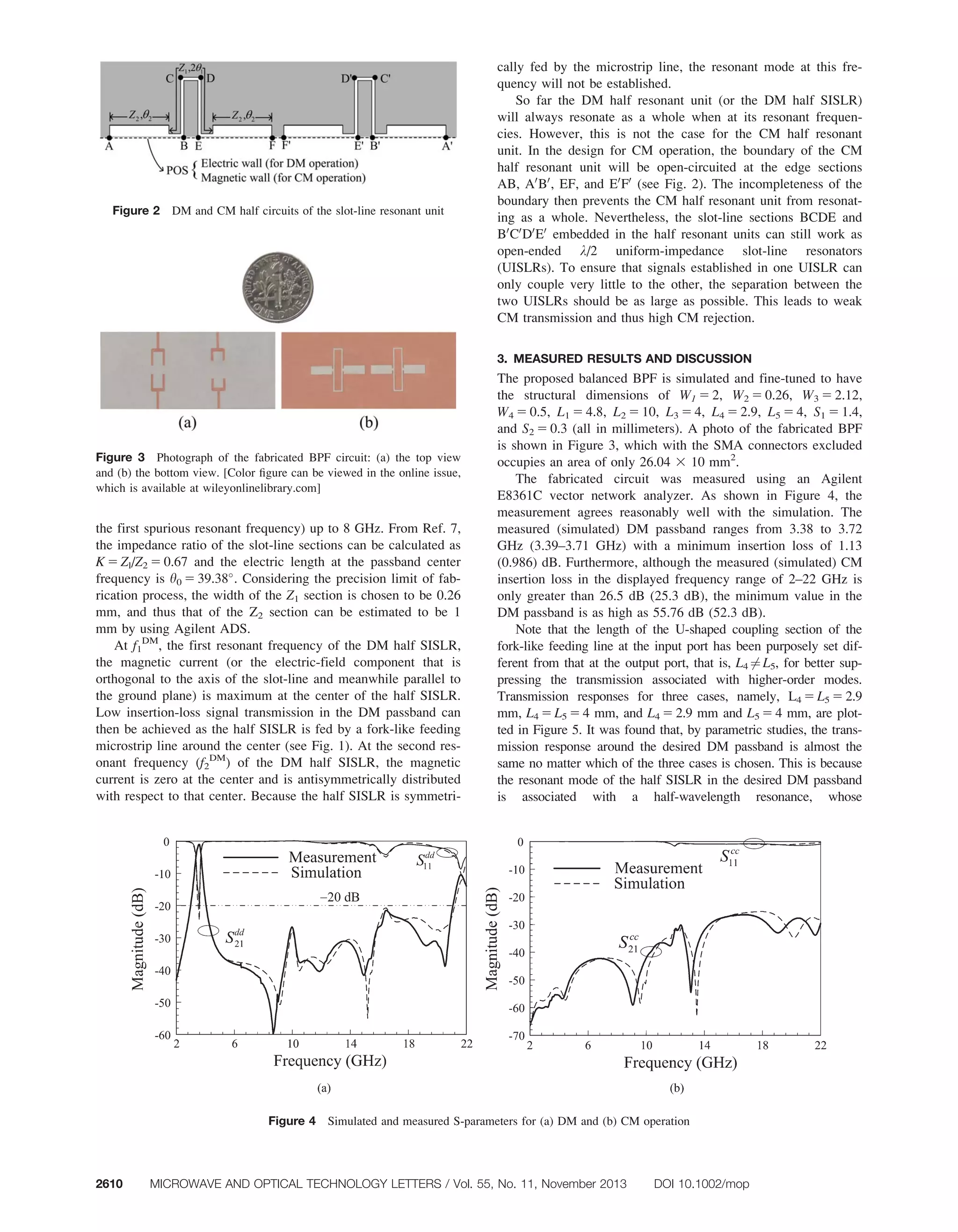 Balanced bpf with wide upper | PDF