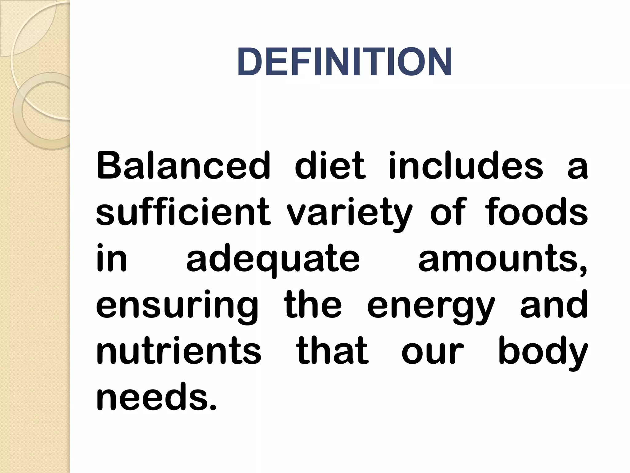 Balanced diet | PPTX