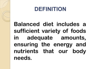 Balanced diet | PPTX