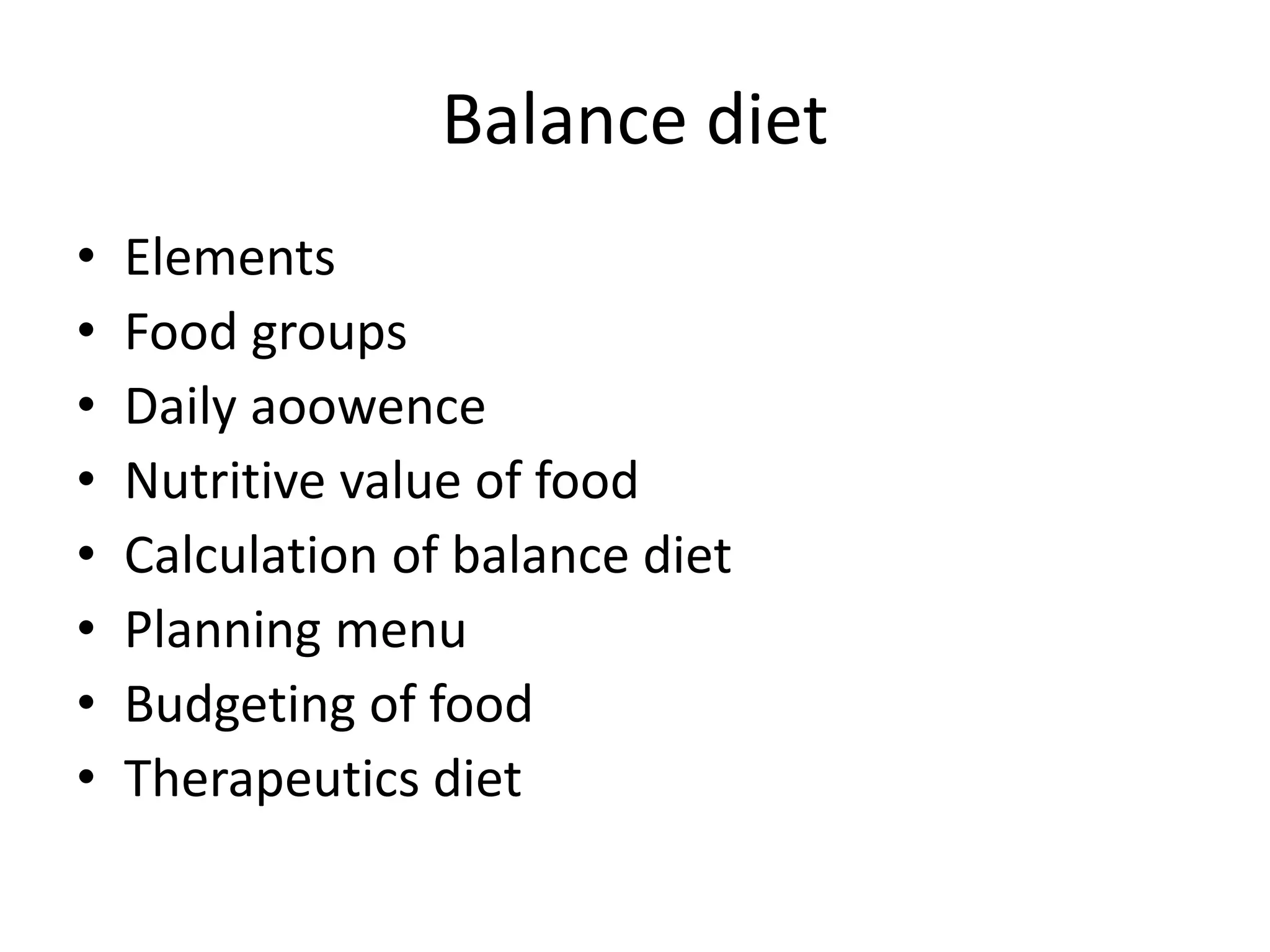 Balanced diet | PPTX